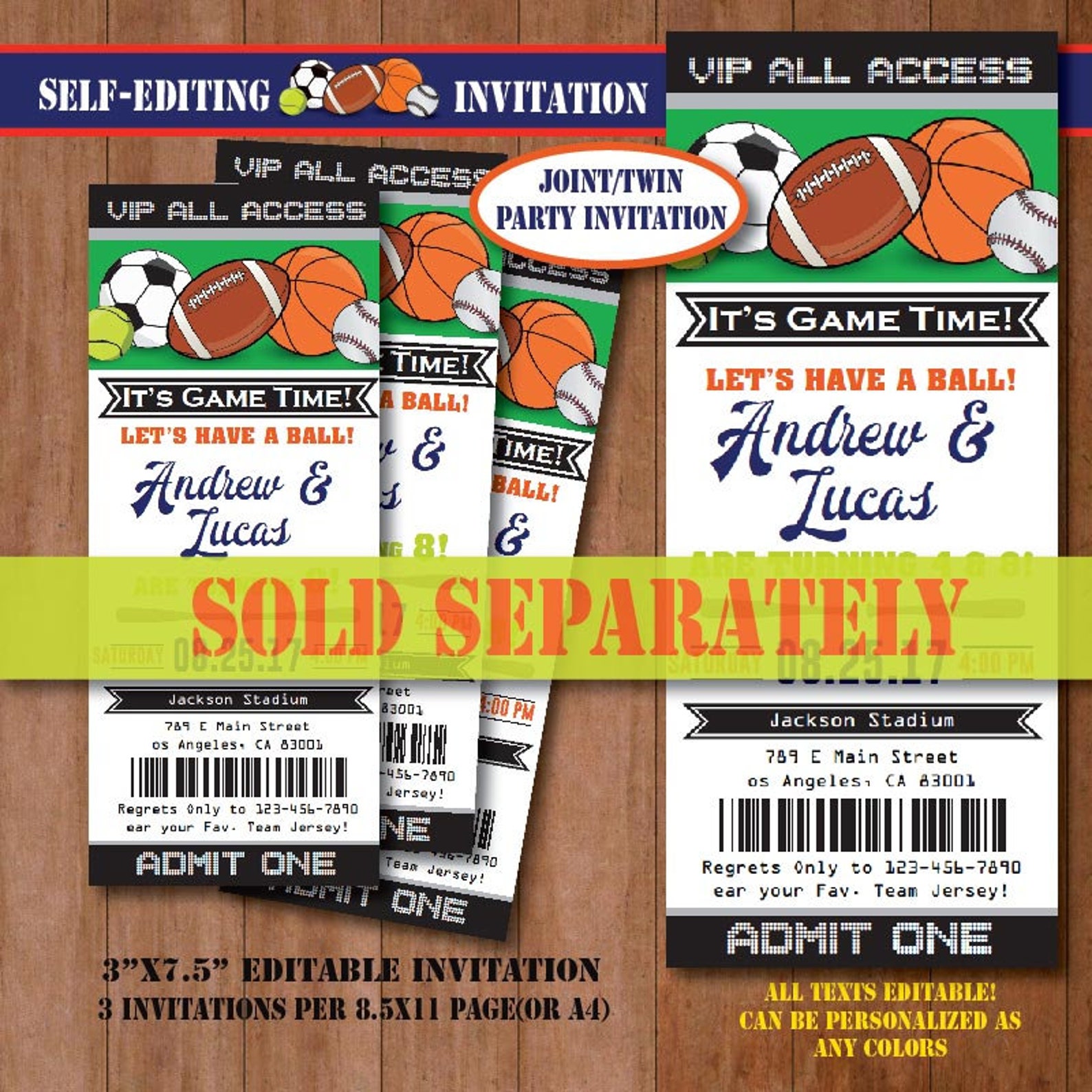 All Star Sport First Birthday Invitation-sport Party - Etsy