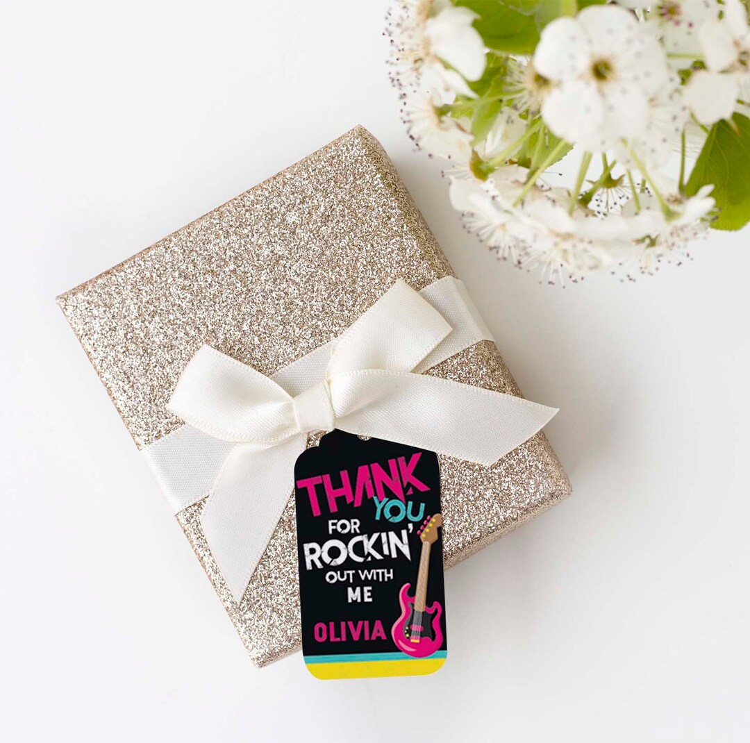 Rock Star Party Favor Tags-instant Download Self-editing Printable Rock ...