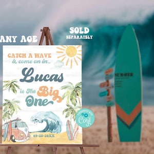 Surfing Party Food Tents-self Edit W Corjl-the BIG ONE Birthday Food ...