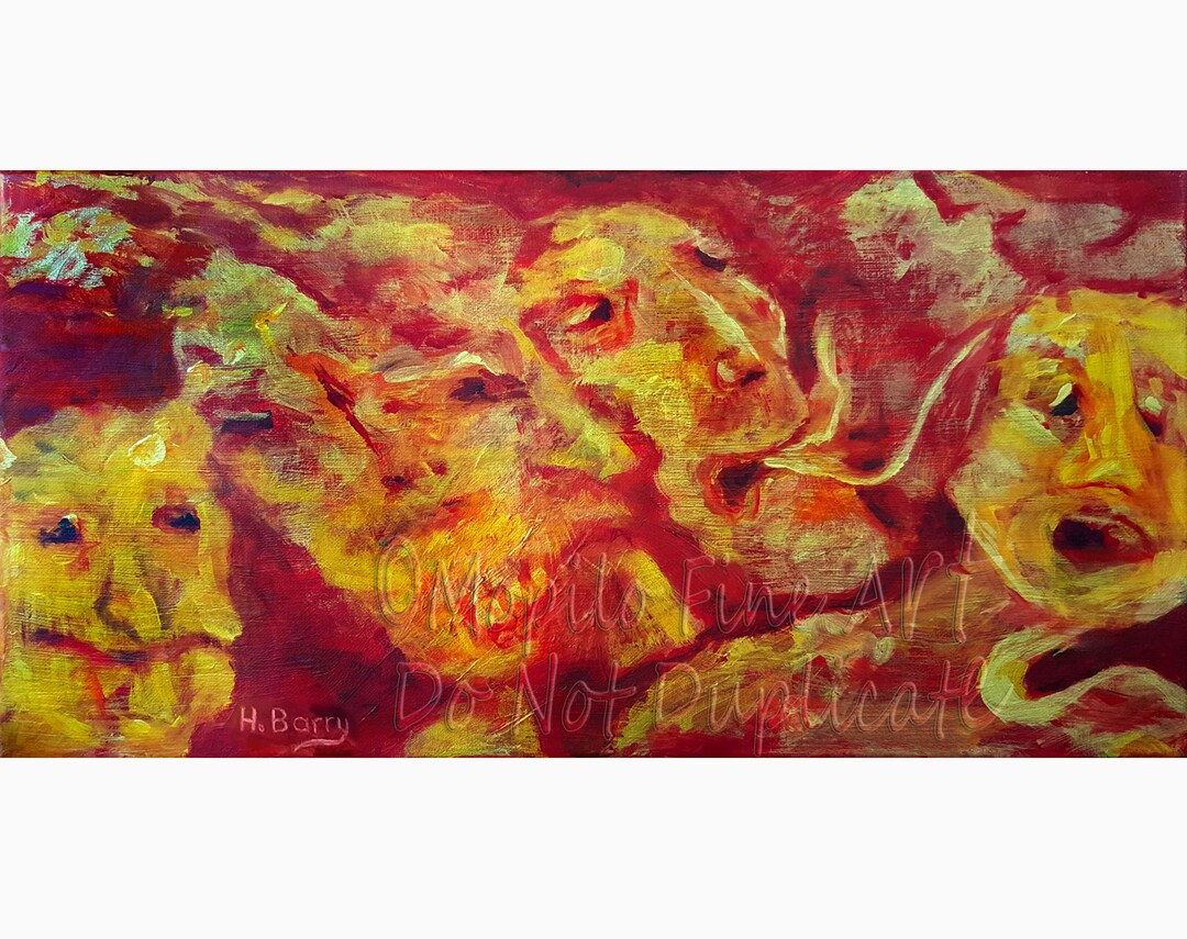 Xenophobia Depiction Surreal Imaginative Scary Afraid of Unknown Faces ...