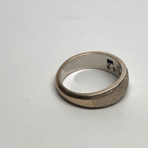 14K White Gold Inset Diamond and Blue Sapphire Ring, Size 7, Vintage ...