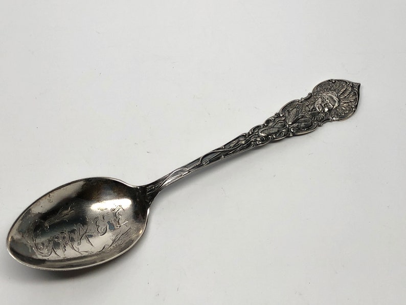 Indian Head Souvenir Tea Spoon Sterling Silver 5 Inches - Etsy