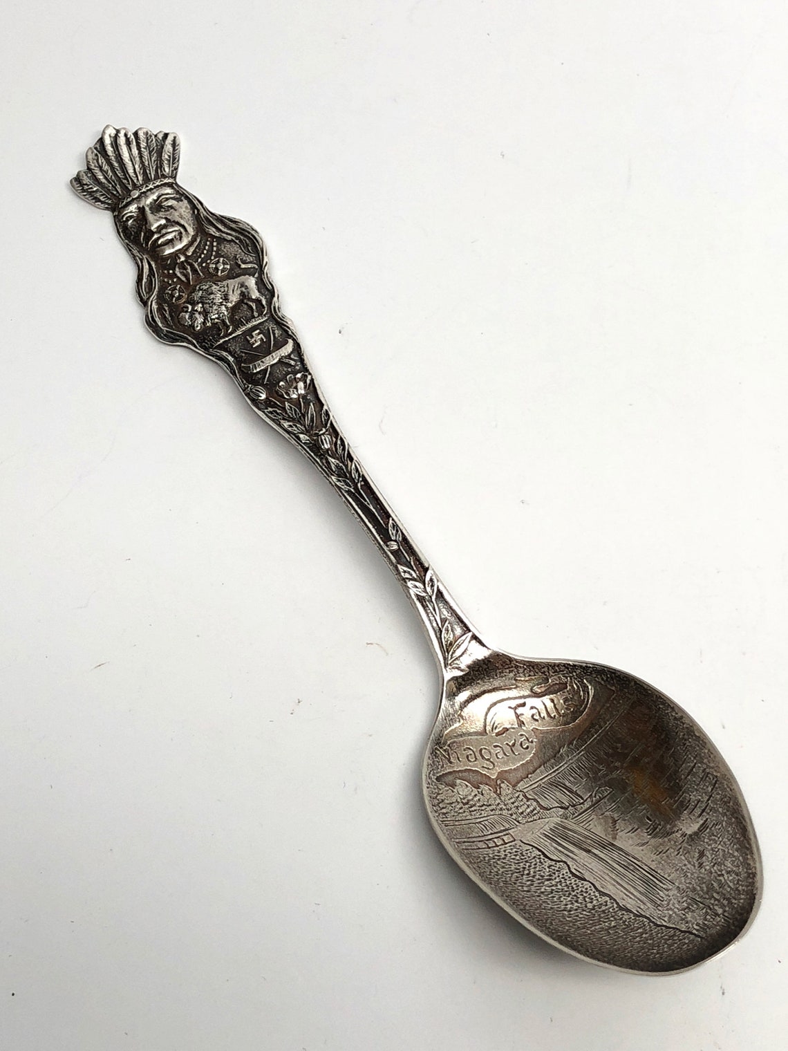 Indian Head Souvenir Tea Spoon Niagara Falls Sterling - Etsy New Zealand