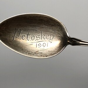 Indian Head Souvenir Tea Spoon Petosky Sterling Silver 5 - Etsy