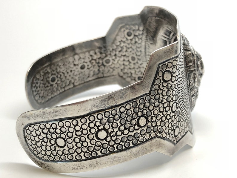 Handmade Aztec Calendar Cuff Bracelet Stamped Etched - Etsy