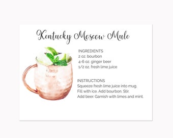Moscow Mule Recipe Card - Etsy