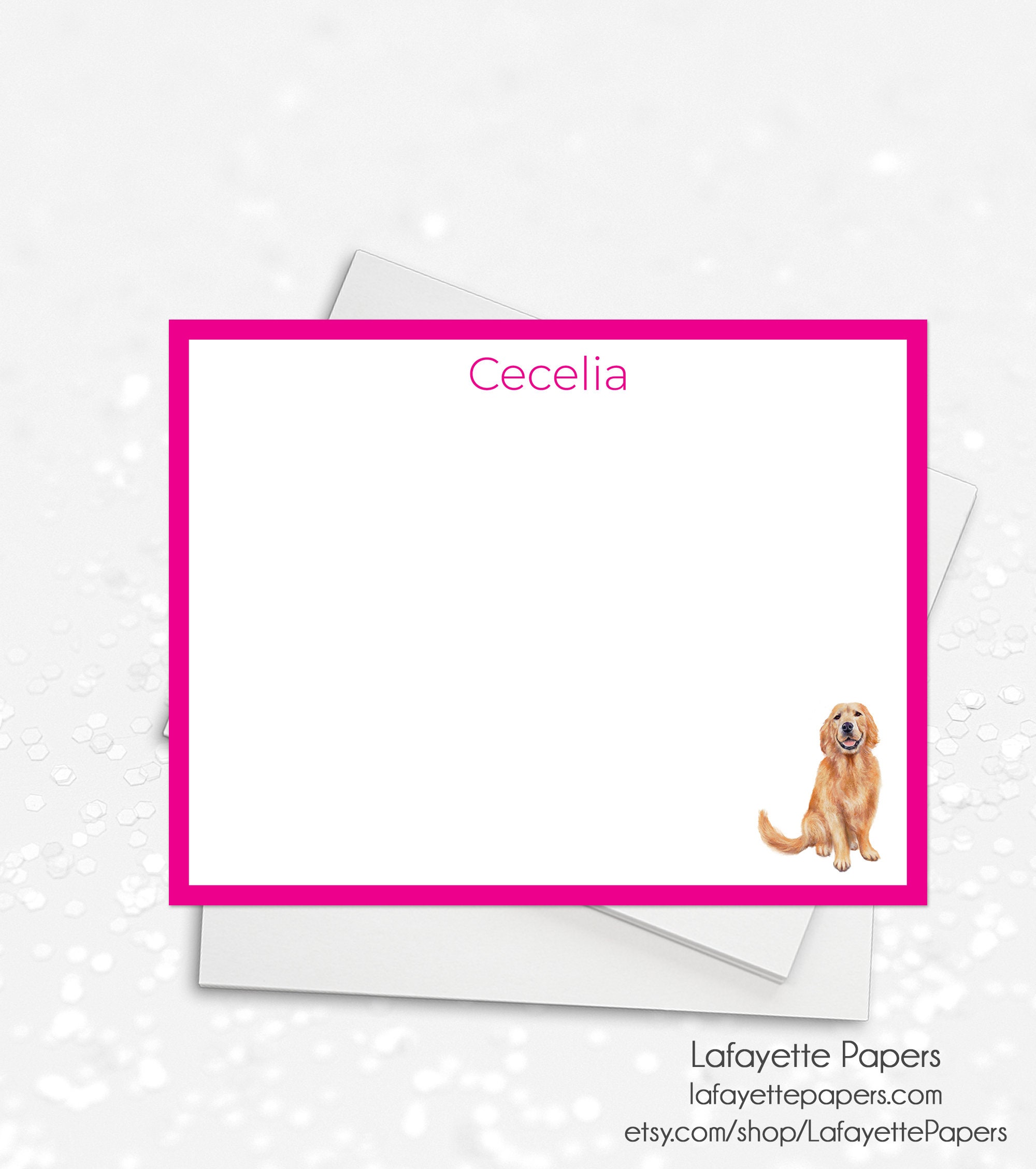 Golden Retriever Note Card Dog Note Cards Custom Stationery - Etsy