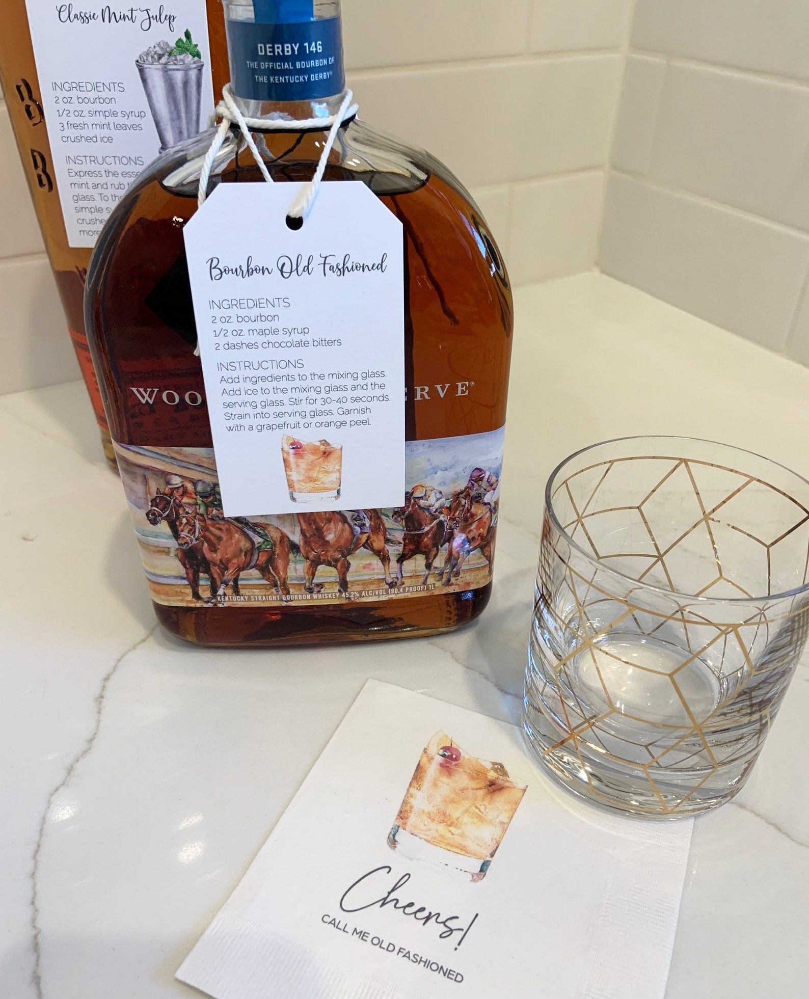 Old Fashioned Cocktail Recipe Gift Tags: Bourbon Drink, Set of 10 - Etsy