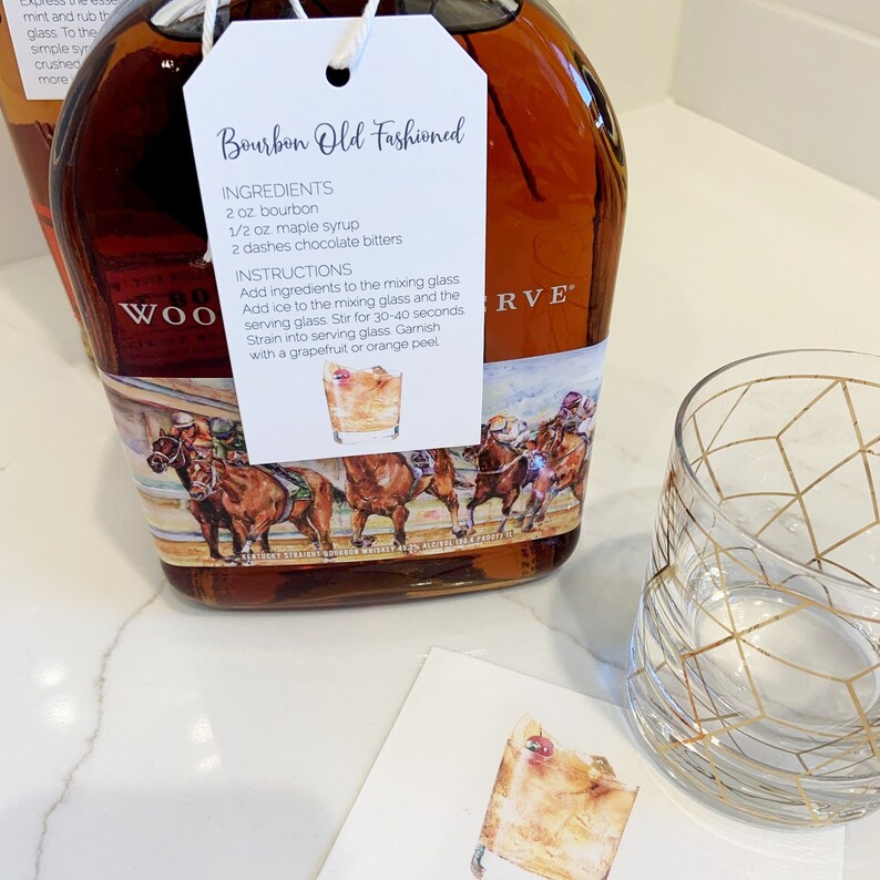 Old Fashioned Cocktail Recipe Gift Tags: Bourbon Drink, Set of 10 - Etsy