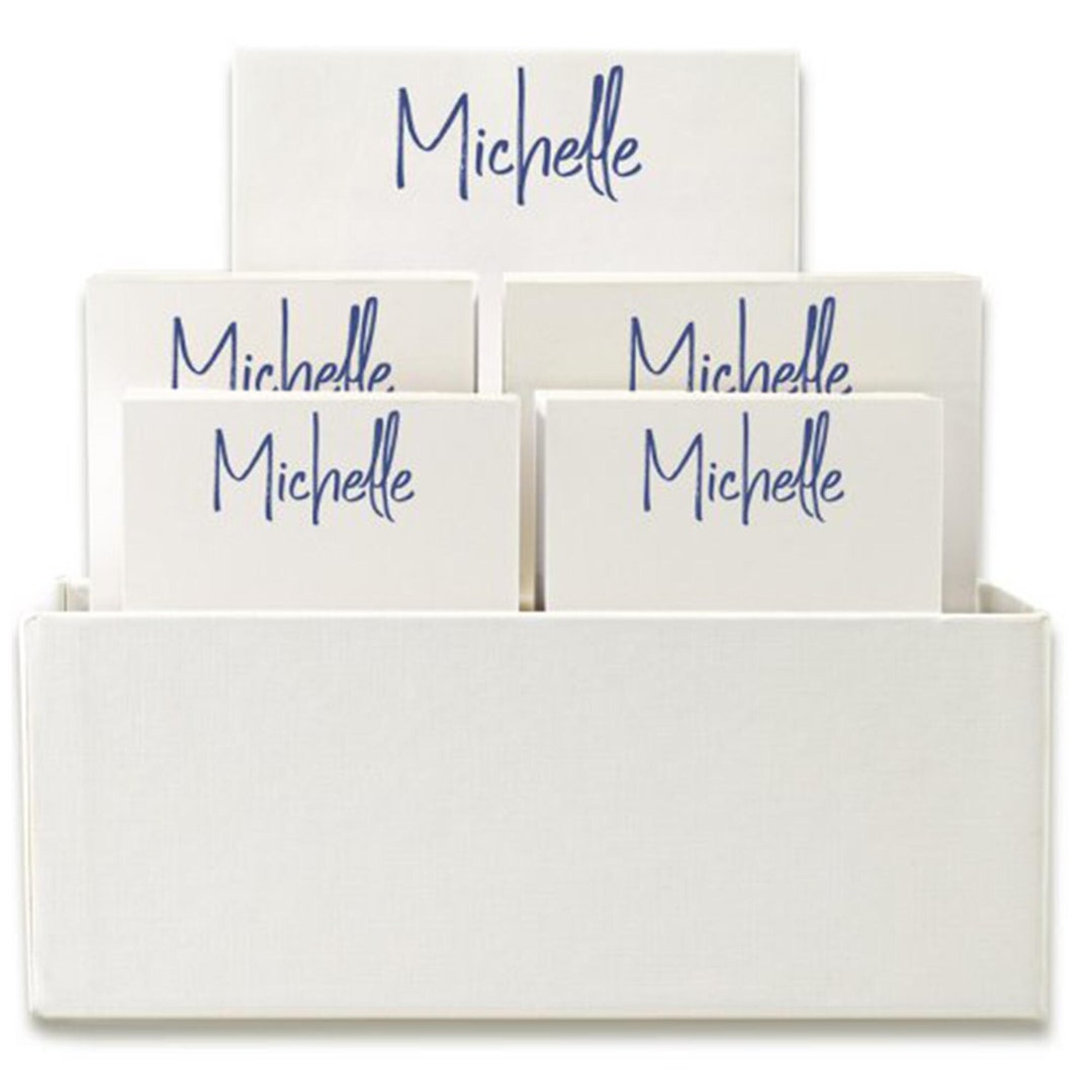 Personalized Tablet Set With 7 Note Pads in Linen Holder, 100 Sheets ...