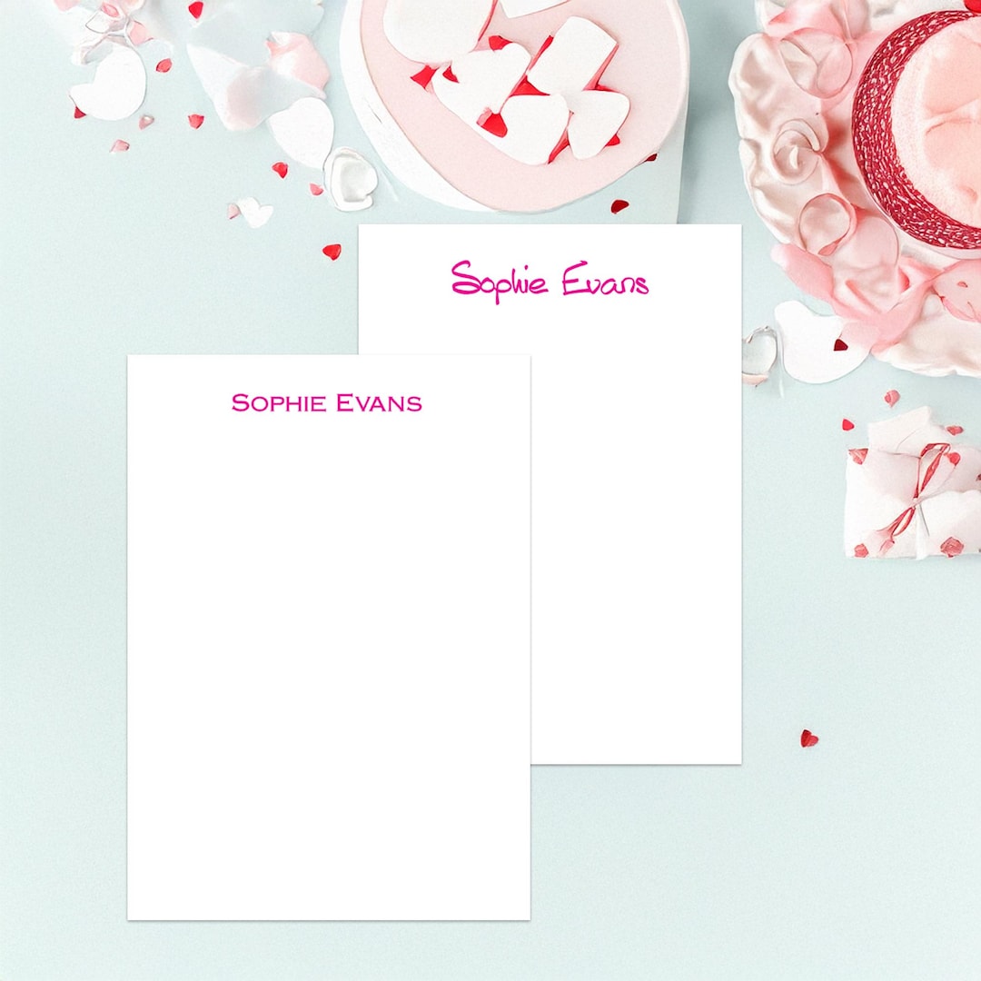Personalized Note Pads 5x7, 100 Sheets per Notepad, Personalized ...