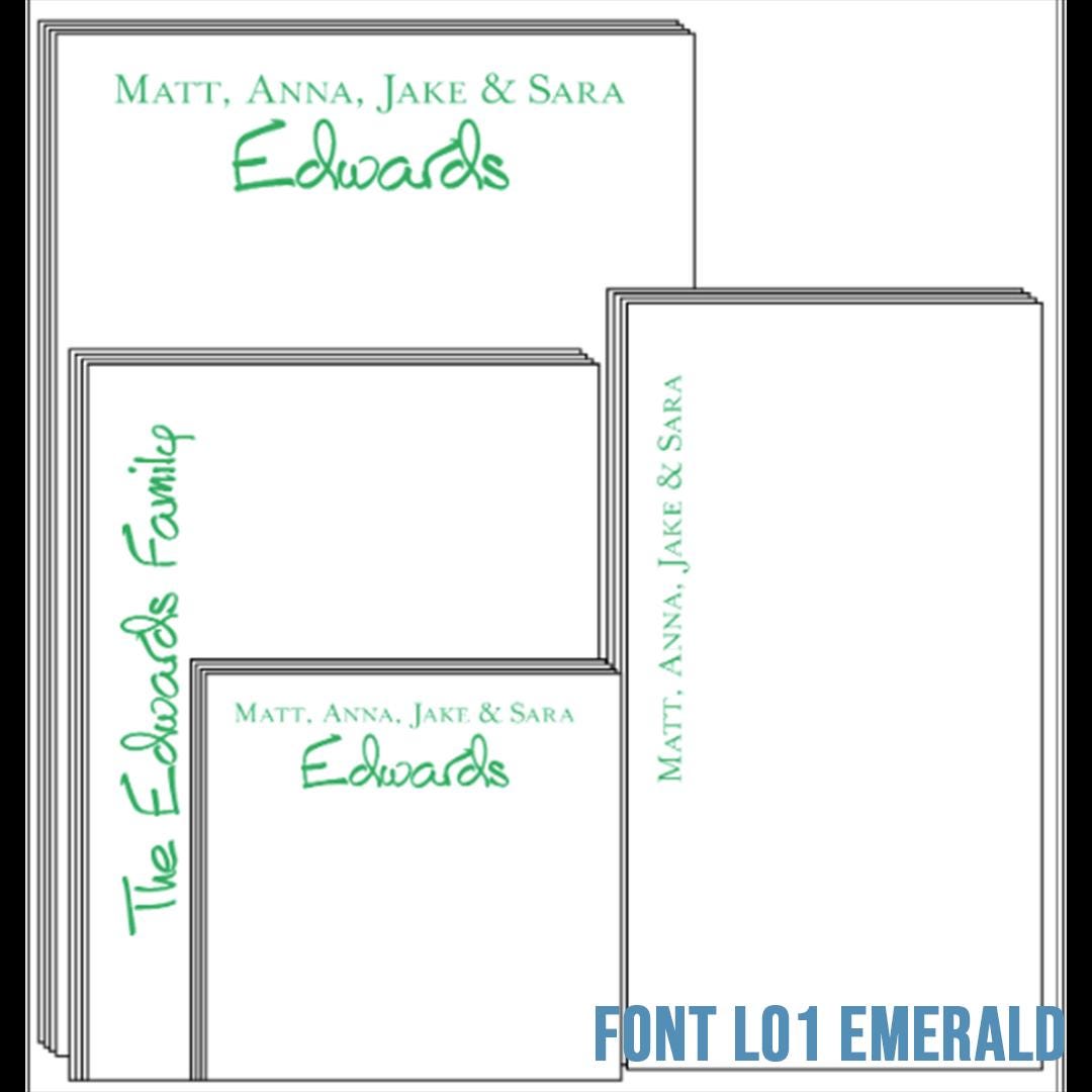 Personalized Notepad Set With Linen Holder: Couples Stationery Gift ...