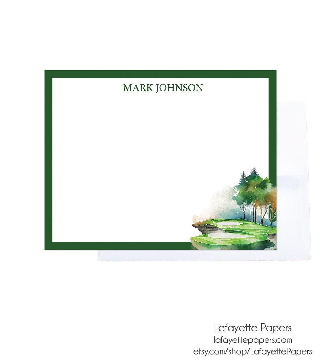 Golf Note Cards, Personalized Golf Note Cards, Couples Note Cards, Golf ...