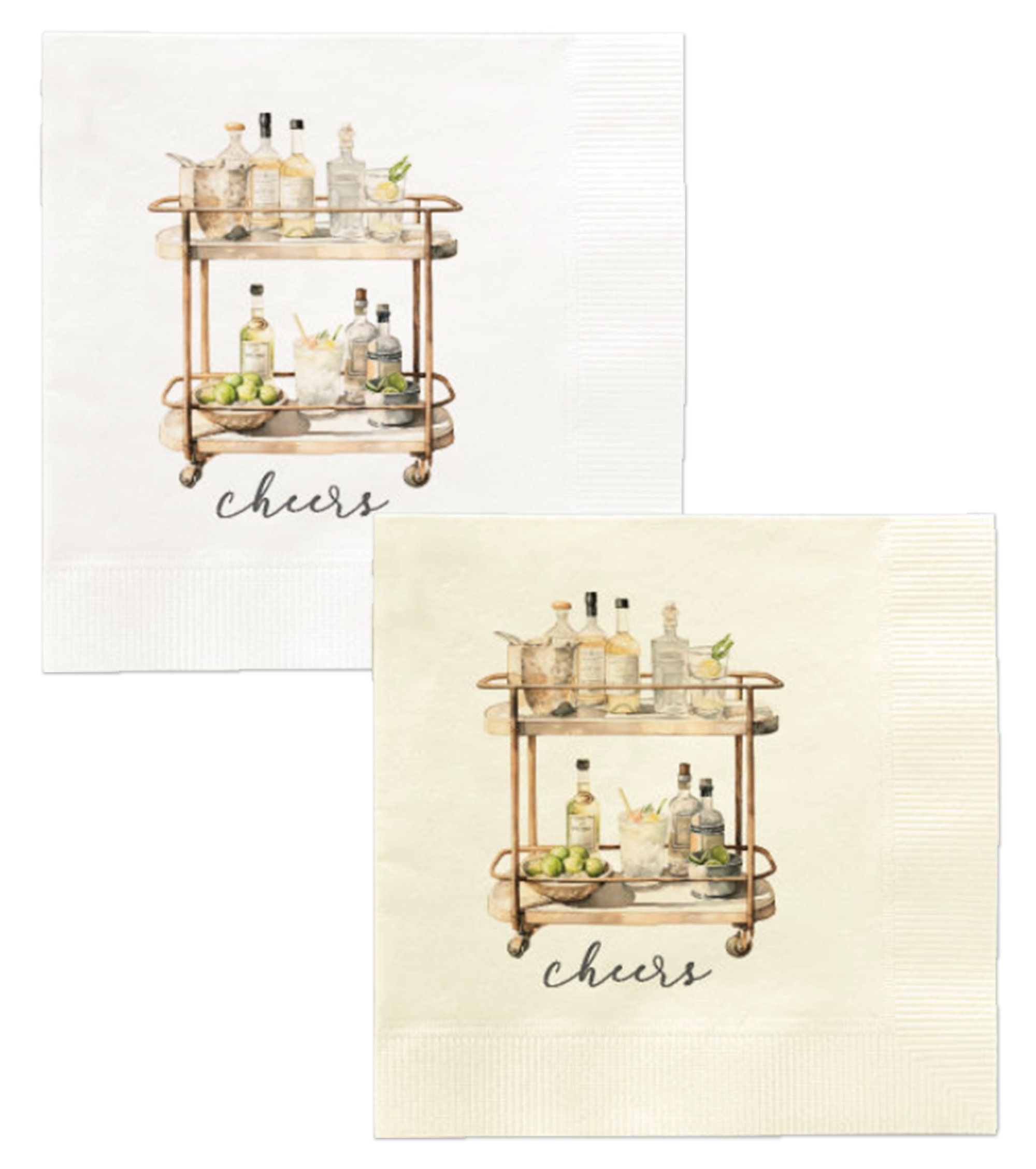 Stock the Bar Personalized Cocktail Napkins, Bar Cart Cocktail Napkins ...