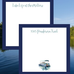 Lake Life Personalized Notepad, Pontoon Boat Note Pad, Personalized ...