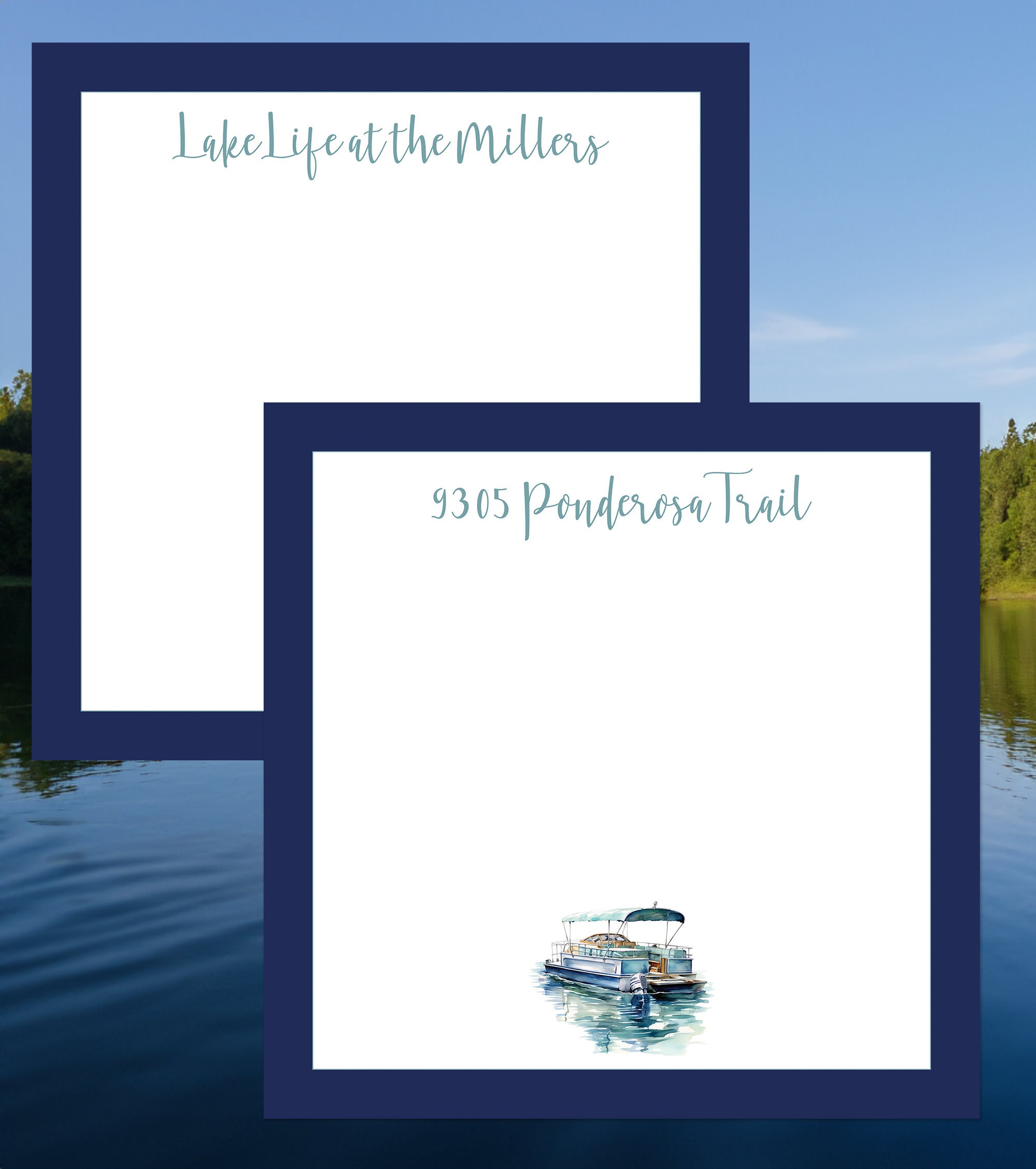 Lake Life Personalized Notepad, Pontoon Boat Note Pad, Personalized ...