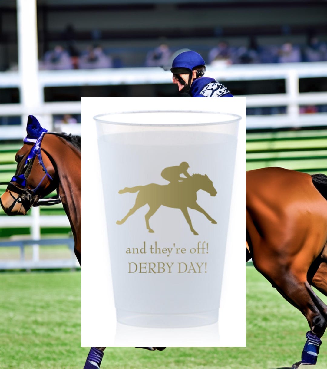 Kentucky Derby Party Cups, Horse Racing Party Cups, 12 Oz. Frosted ...