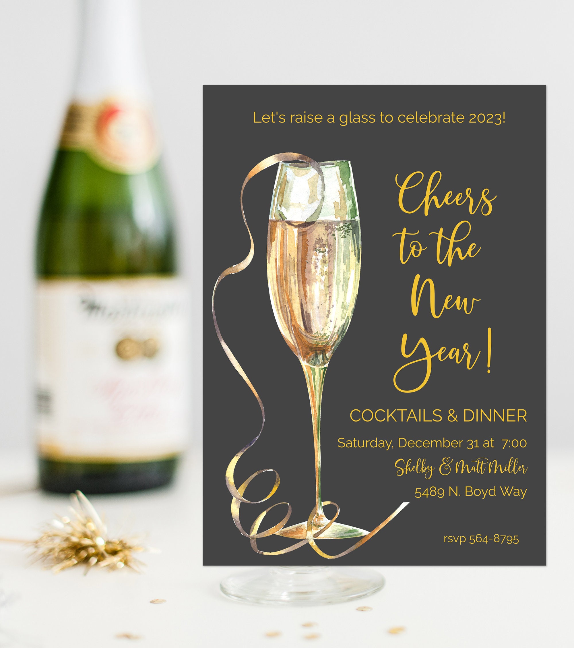 Editable New Years Invitation New Years Eve Party Invitation - Etsy