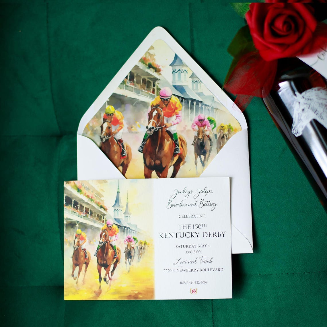 Kentucky Derby Party Invitation, Printed Derby Party Invite, Horse Race ...