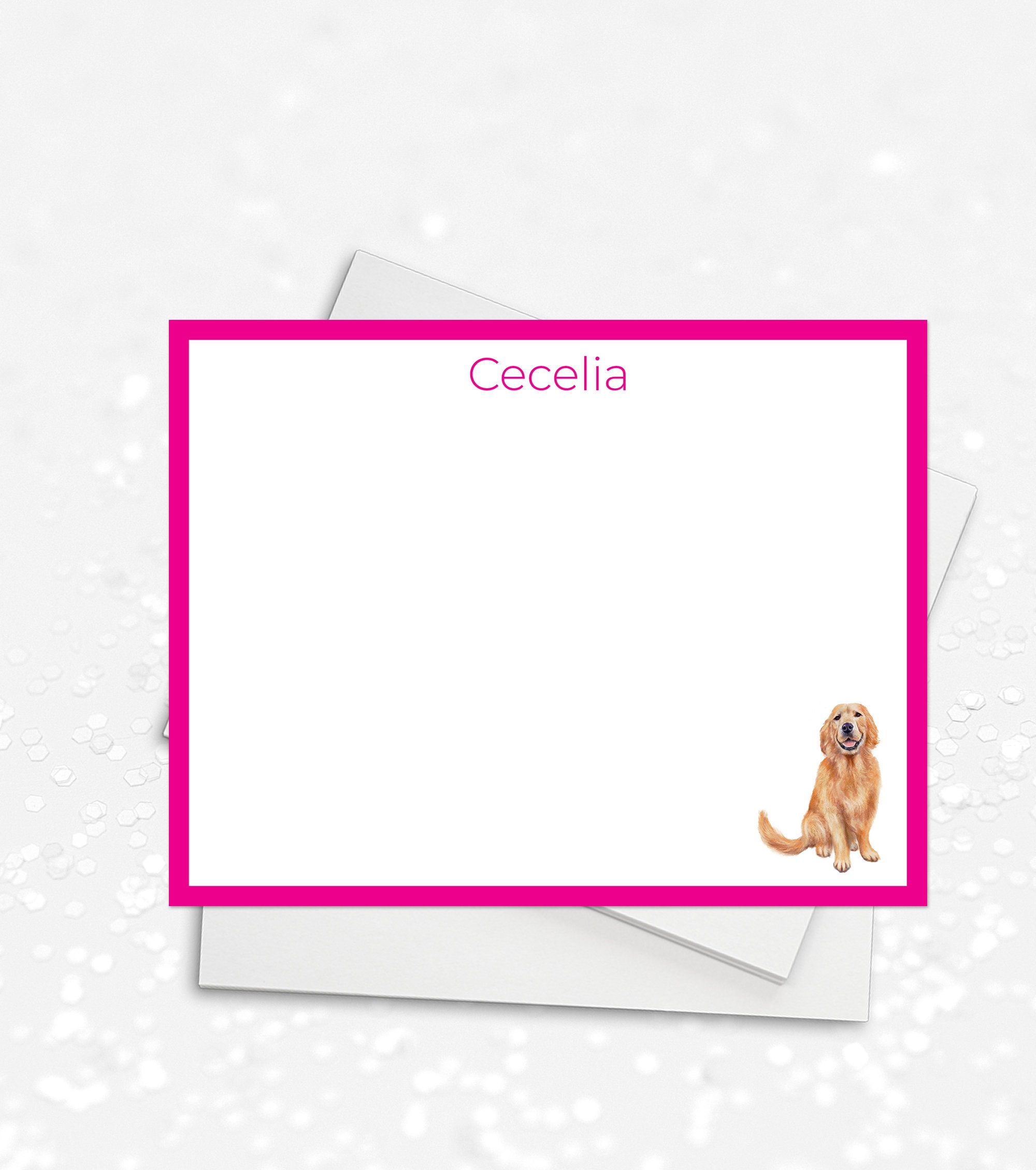 Golden Retriever Note Card Dog Note Cards Custom Stationery - Etsy