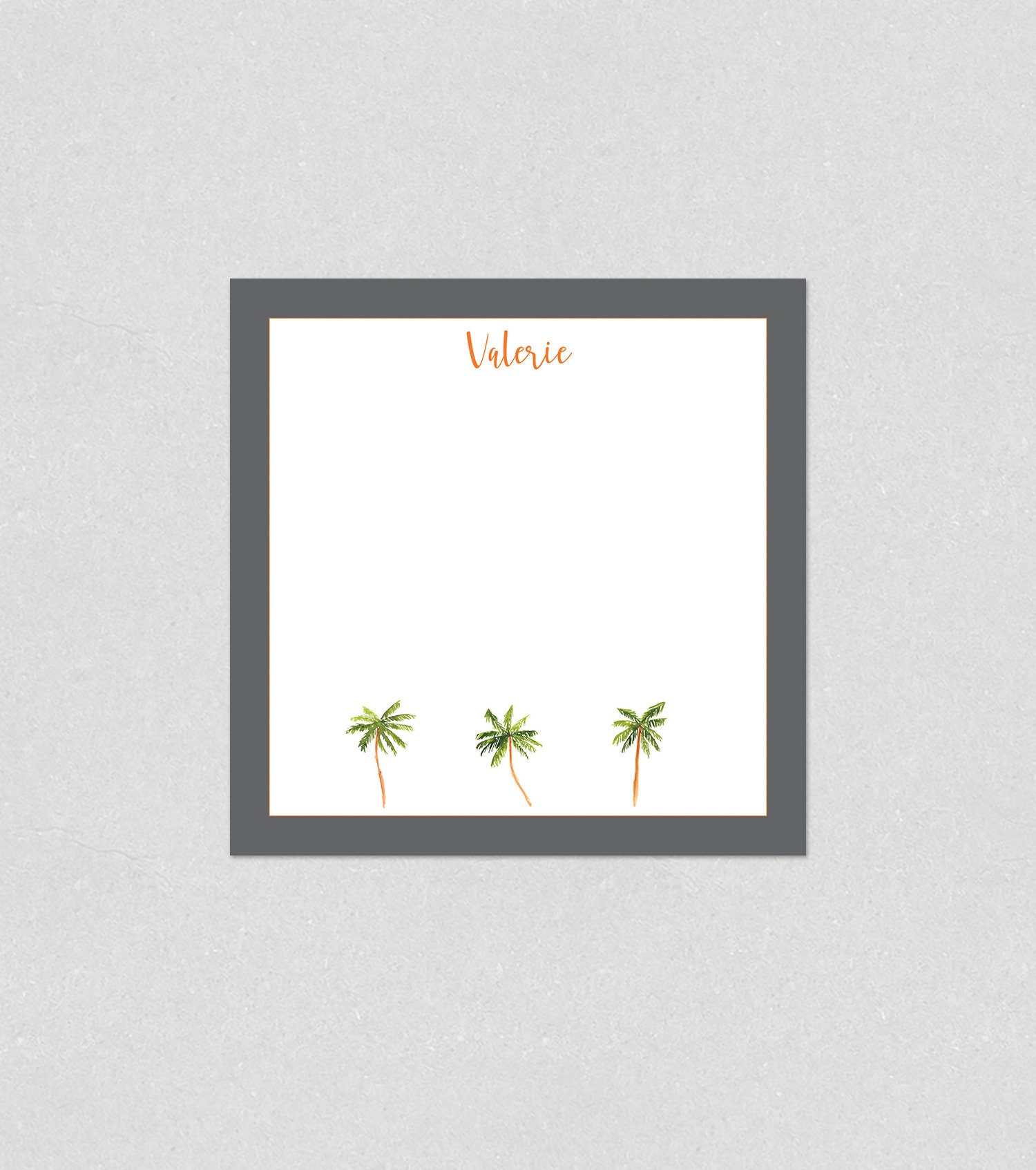 Palm Tree Note Pad, Personalized Note Pad, Square Memo Pad, Custom ...