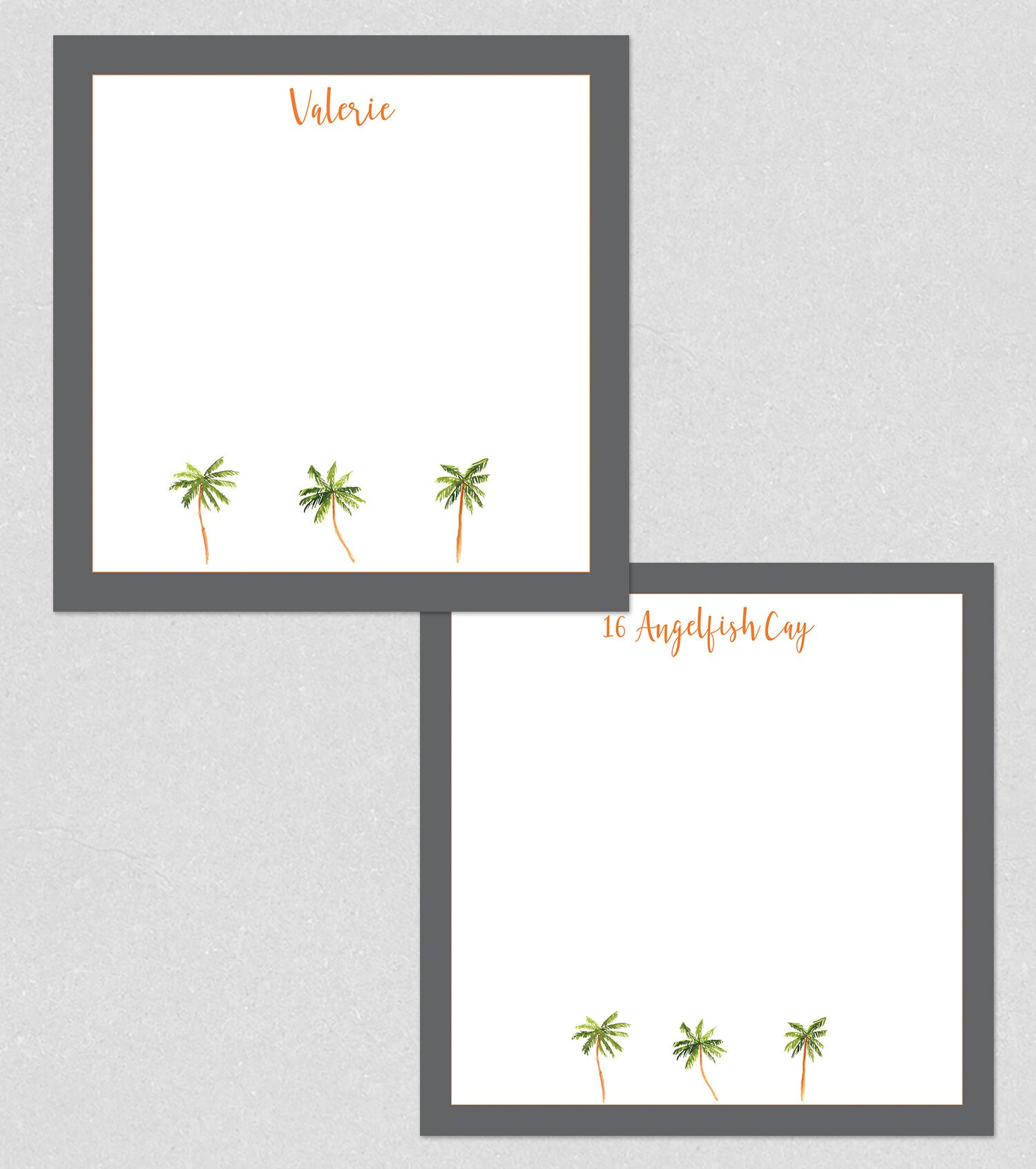 Palm Tree Note Pad, Personalized Note Pad, Square Memo Pad, Custom ...
