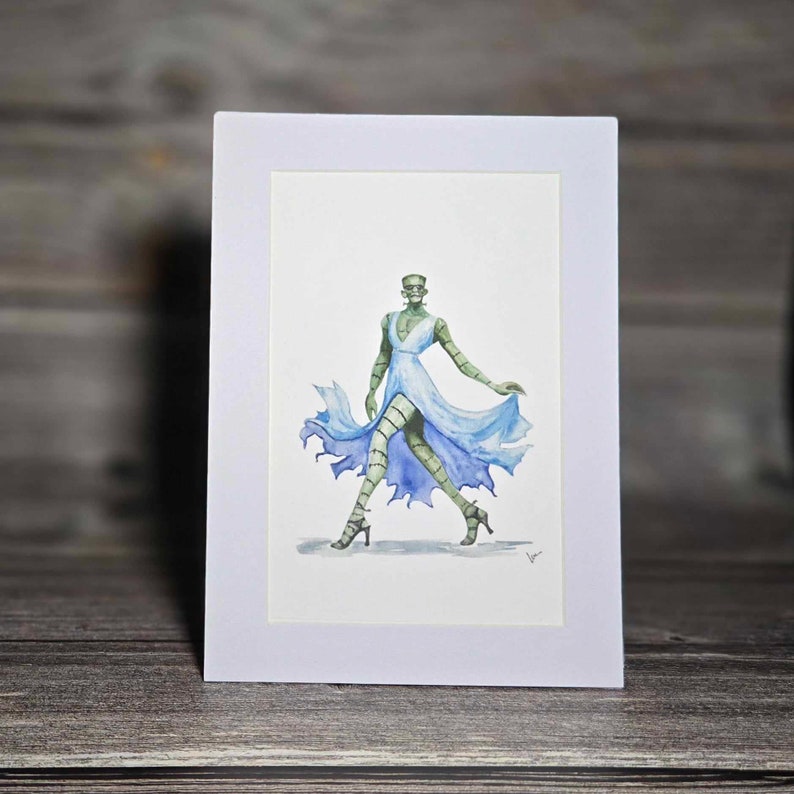 Frankenstein's Monster Watercolor Prints From Original Paintings Horror ...