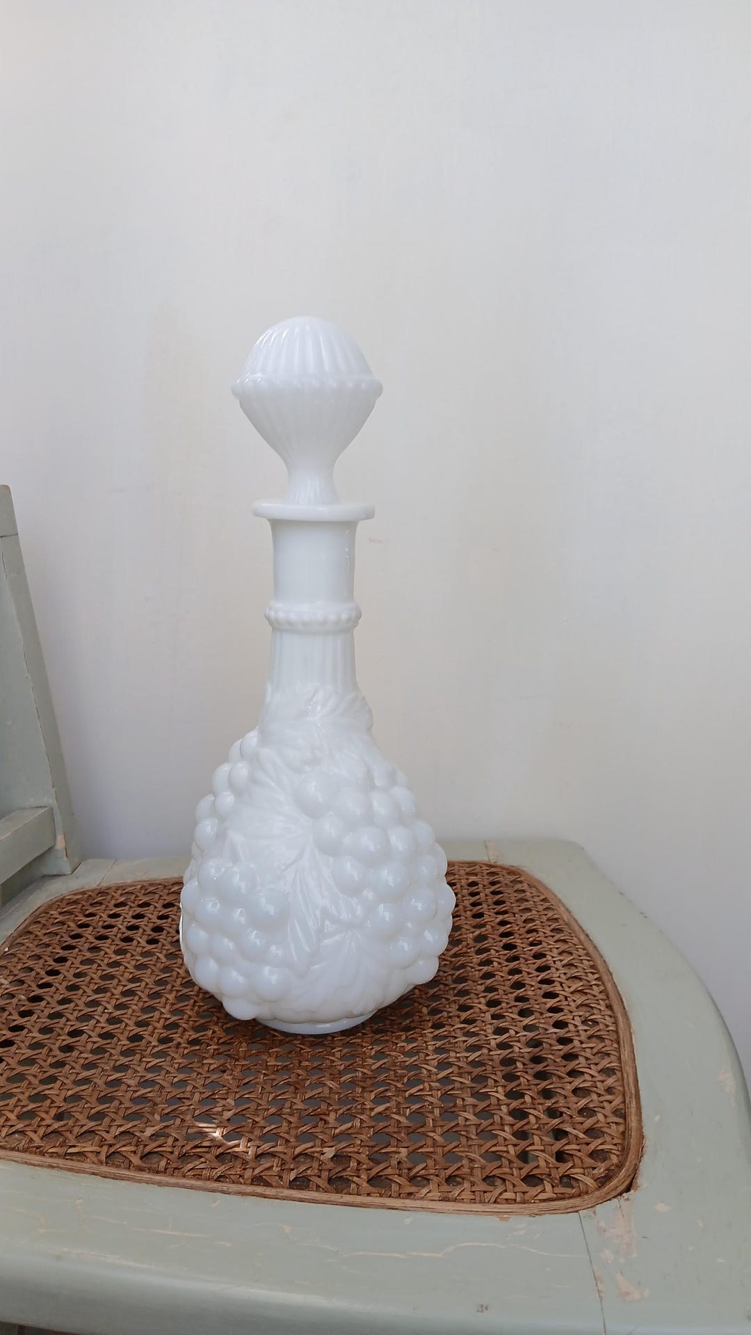 Vintage Imperial Glass Milk Glass Decanter - Etsy