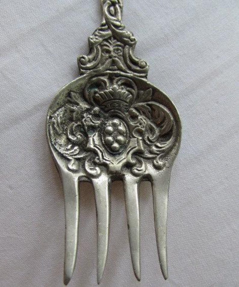 Rare Vintage Ornate Italian Serving Fork and Spoon Set - Etsy