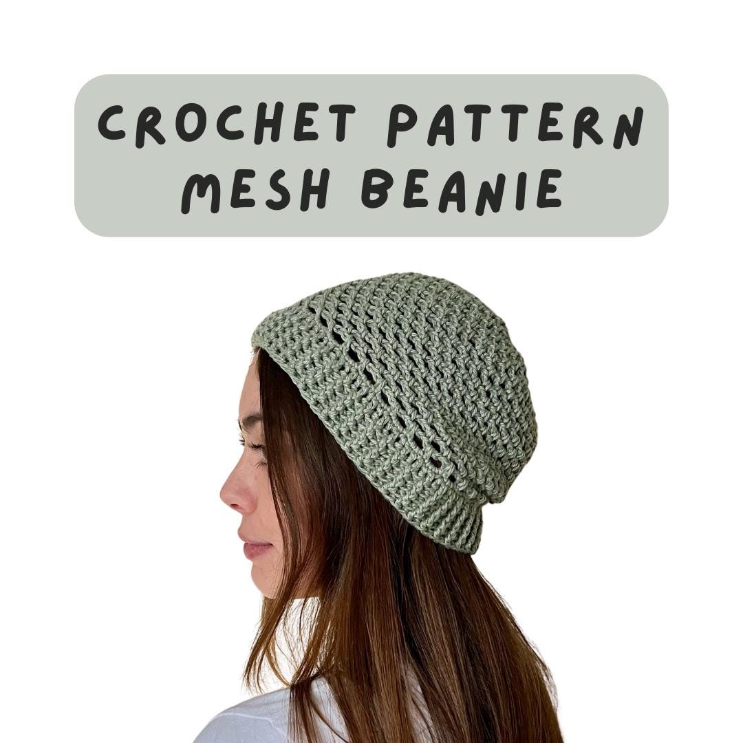 Crochet Pattern Mesh Beanie - Etsy