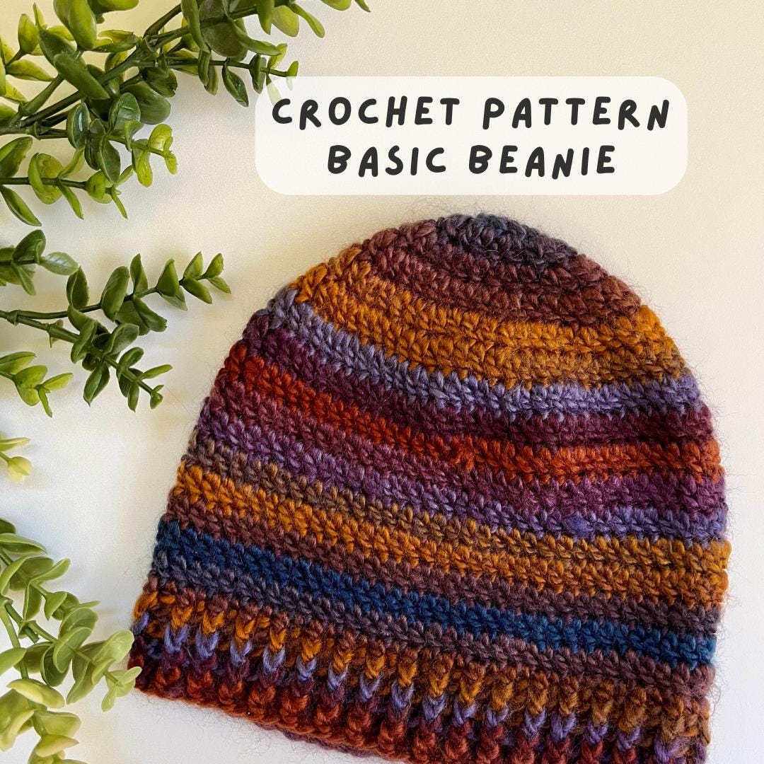 Crochet Pattern Basic Beanie - Etsy
