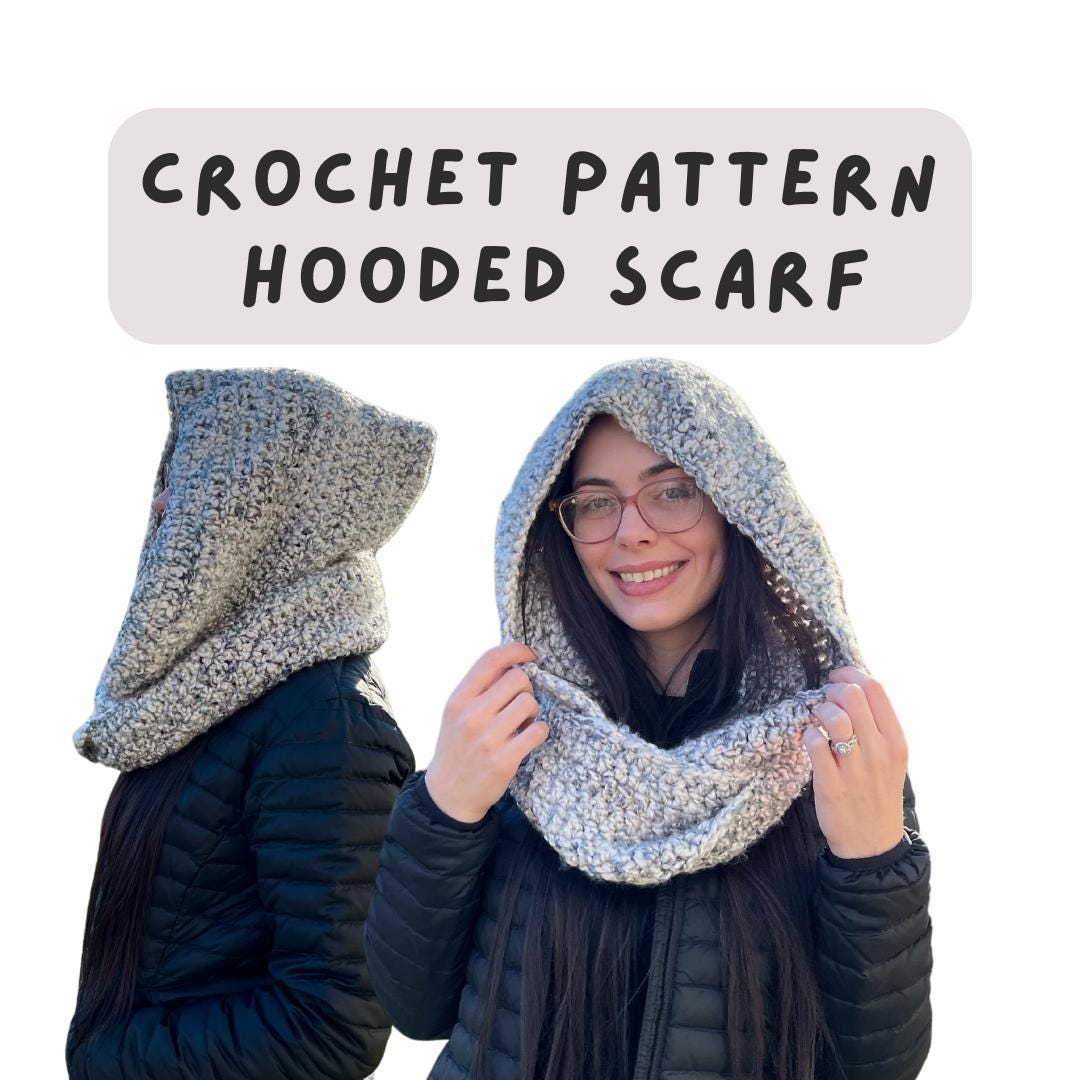 Infinity Hooded Scarf Crochet Pattern - Etsy
