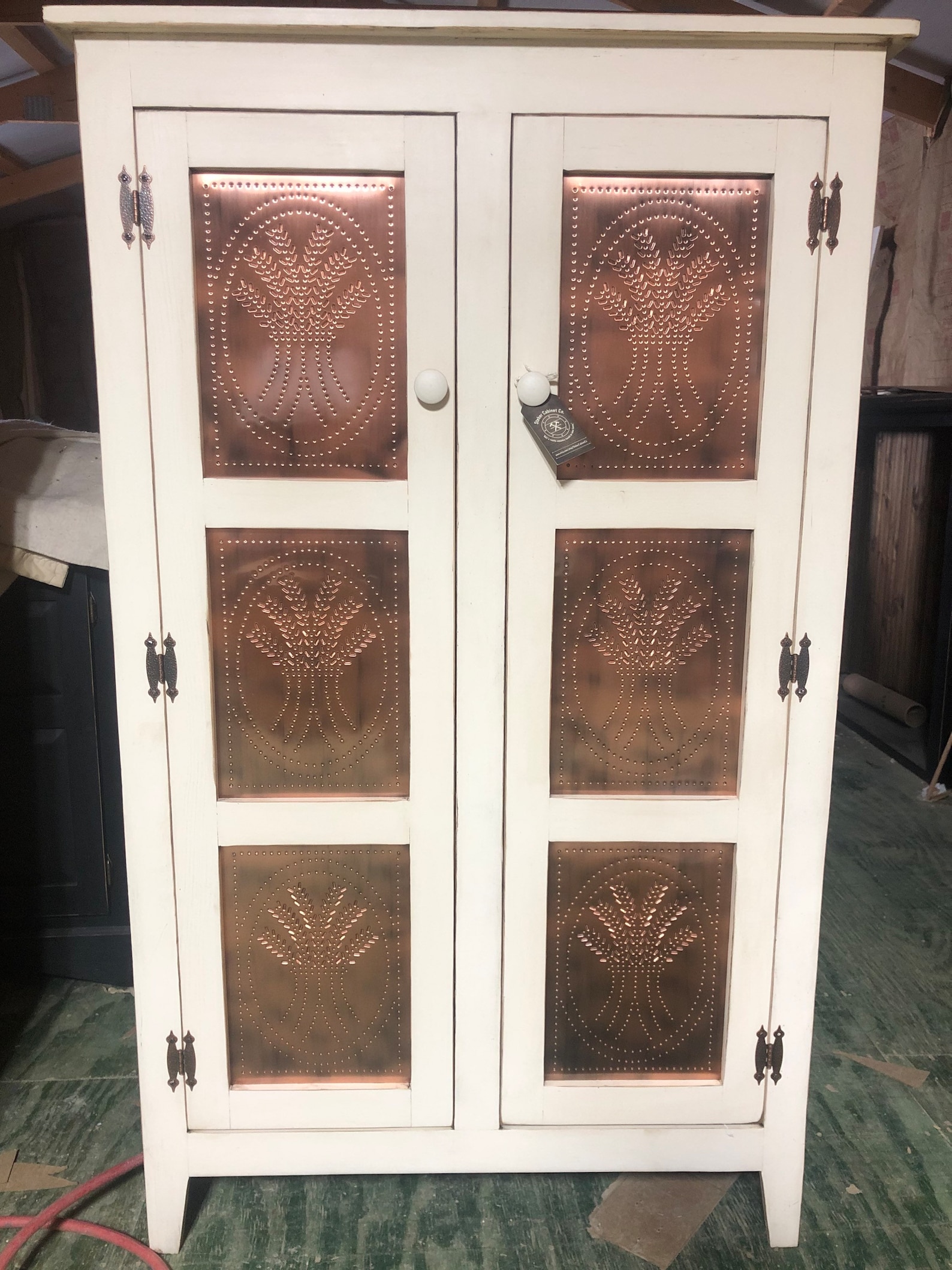 Primitive Double Door Pie Safe/ 6 Punched Tins - Etsy