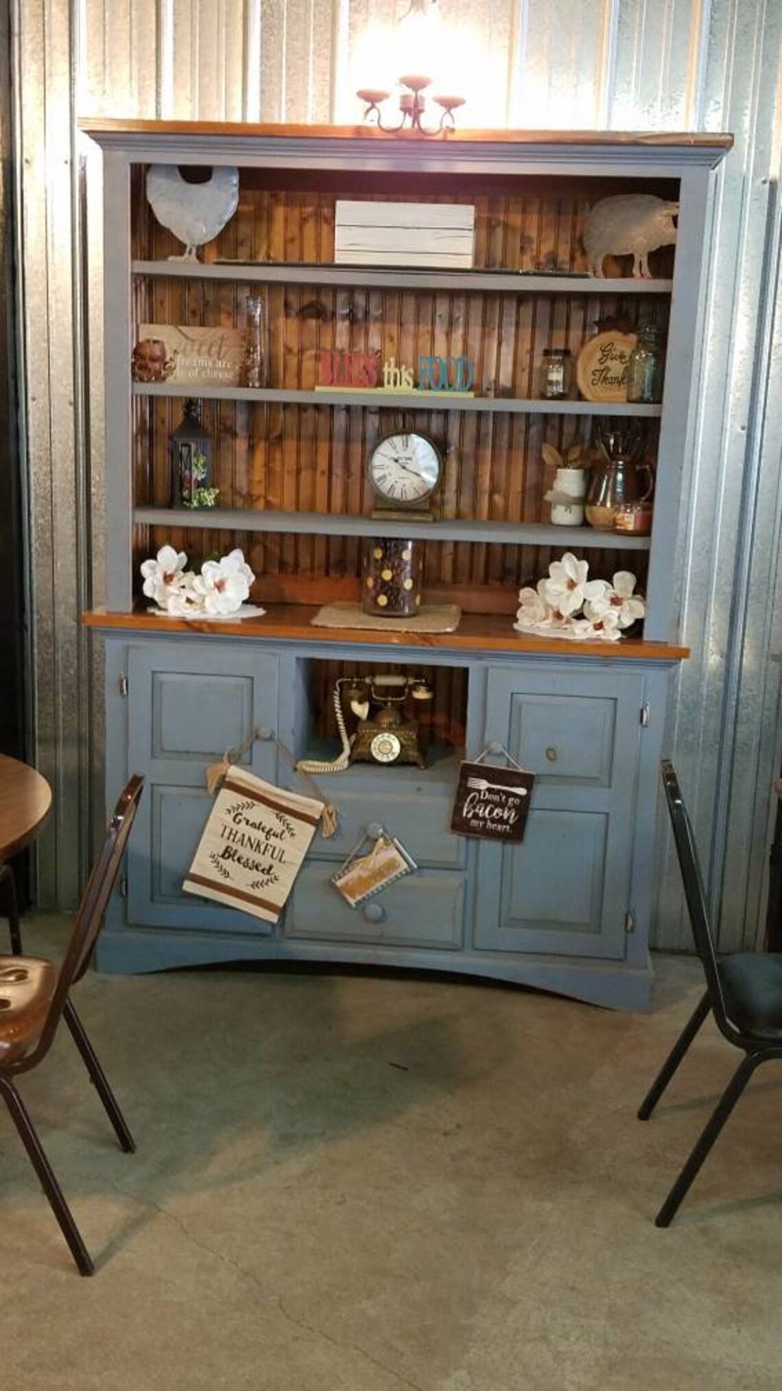 Primitive Country Hutch - Etsy