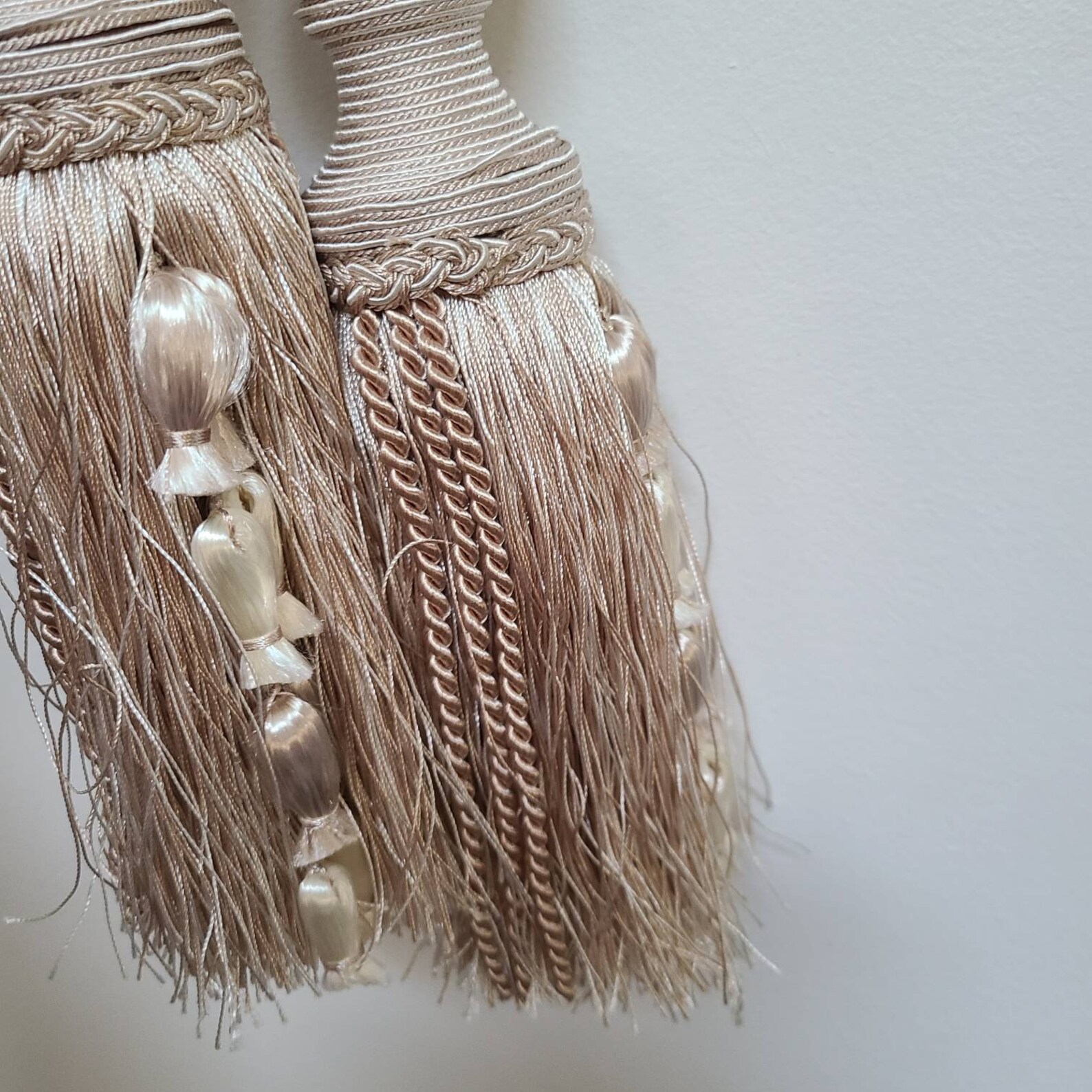 Large Tassle Strand Curtain Treatment Curtain Tie Back Etsy