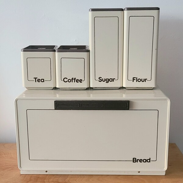 Bread Box and Tin Set - Etsy