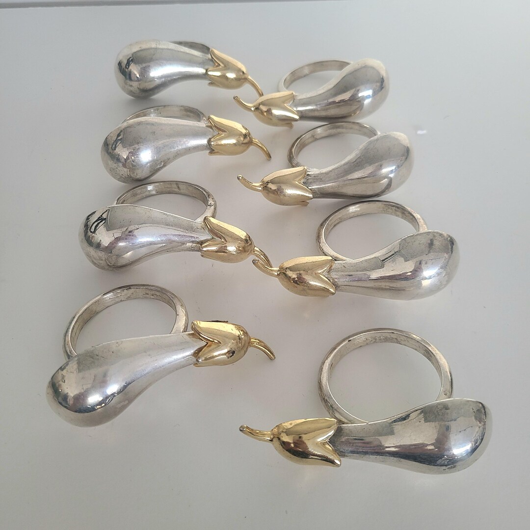 Eggplant Napkin Rings Tablescape Decor Holiday Table Formal Dining ...