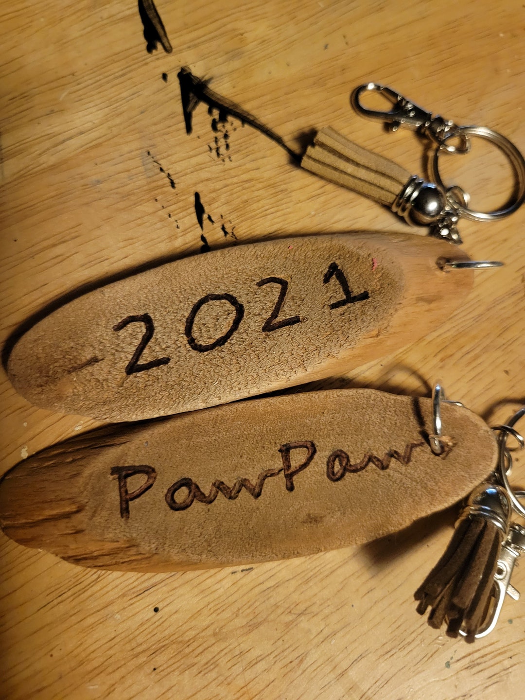 Driftwood Keychains, 4 Inch Hand Engraved, Wedding, Grandparent, Senior ...