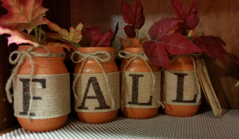 FALL Mason Jars Home Decor Set Fall Decor Thanksgiving - Etsy