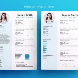 Modern Medical Nurse Resume CV Template for Pages, Word or Google Docs ...