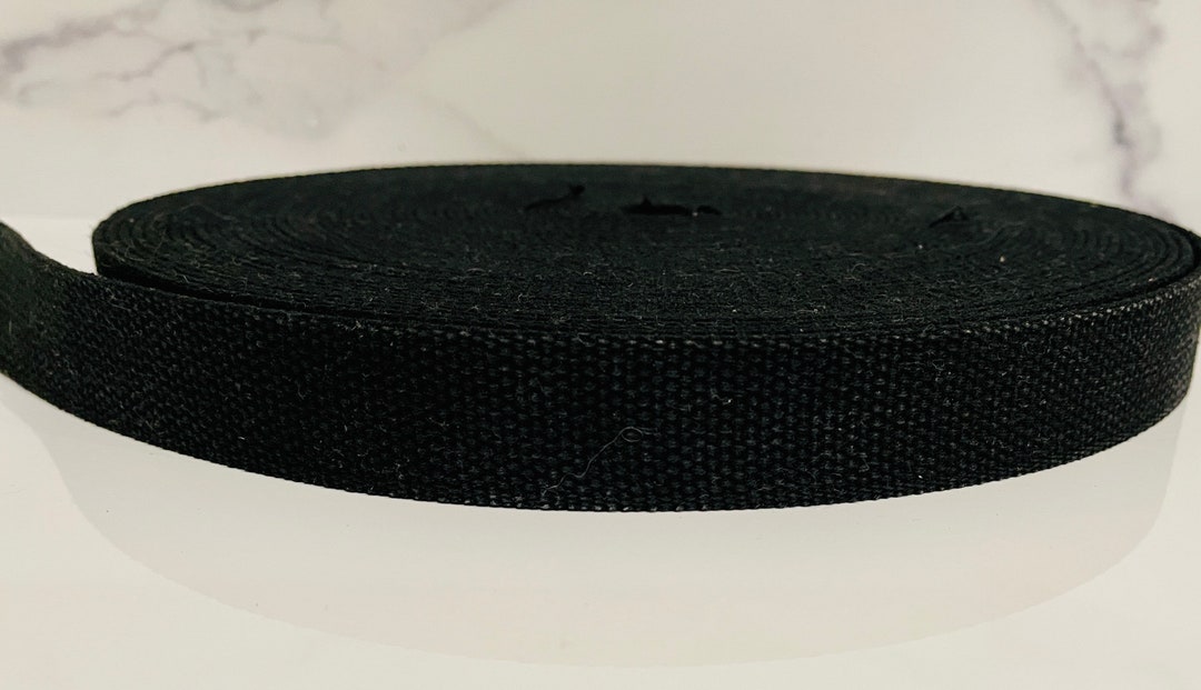 1 1/4 Heavyweight Cotton Webbing Black Big Duck Canvas 6L-114BK - Etsy