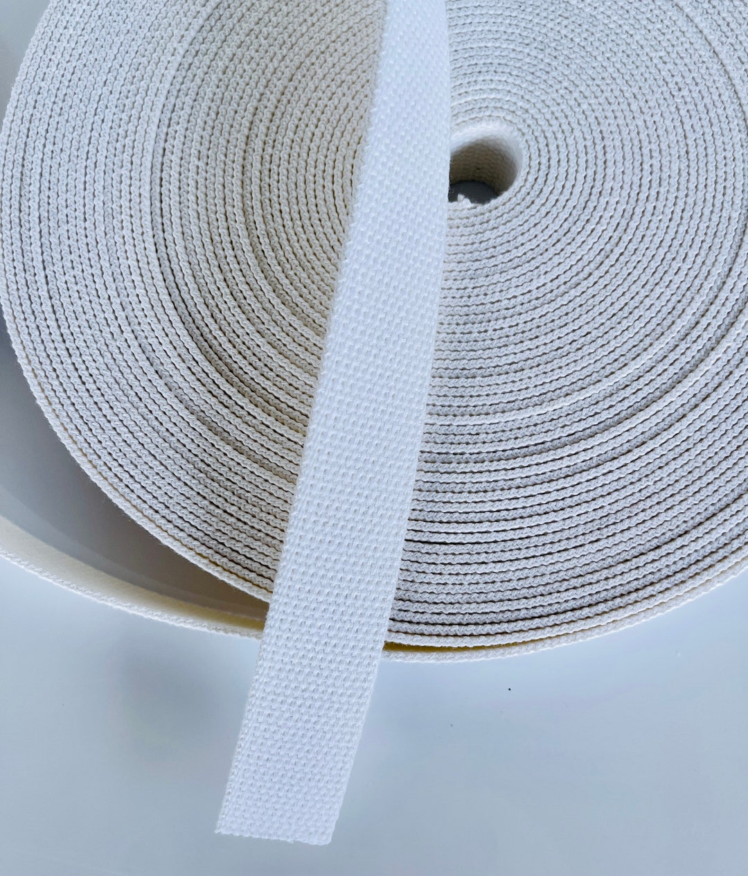 1 1/4 " Heavyweight Cotton Webbing - White - Big Duck Canvas - 7LJ ...