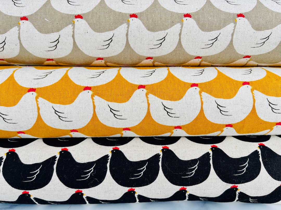 Chicken - Chicken Fabric - Robert Kaufman - Japanese Fabric ...