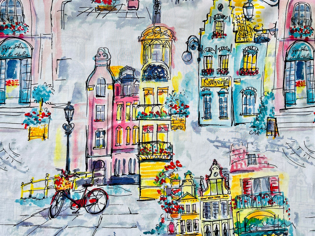 Japanese Fabric - Hokkoh - Cotton Digital Print - Lawn Fabric . - Etsy