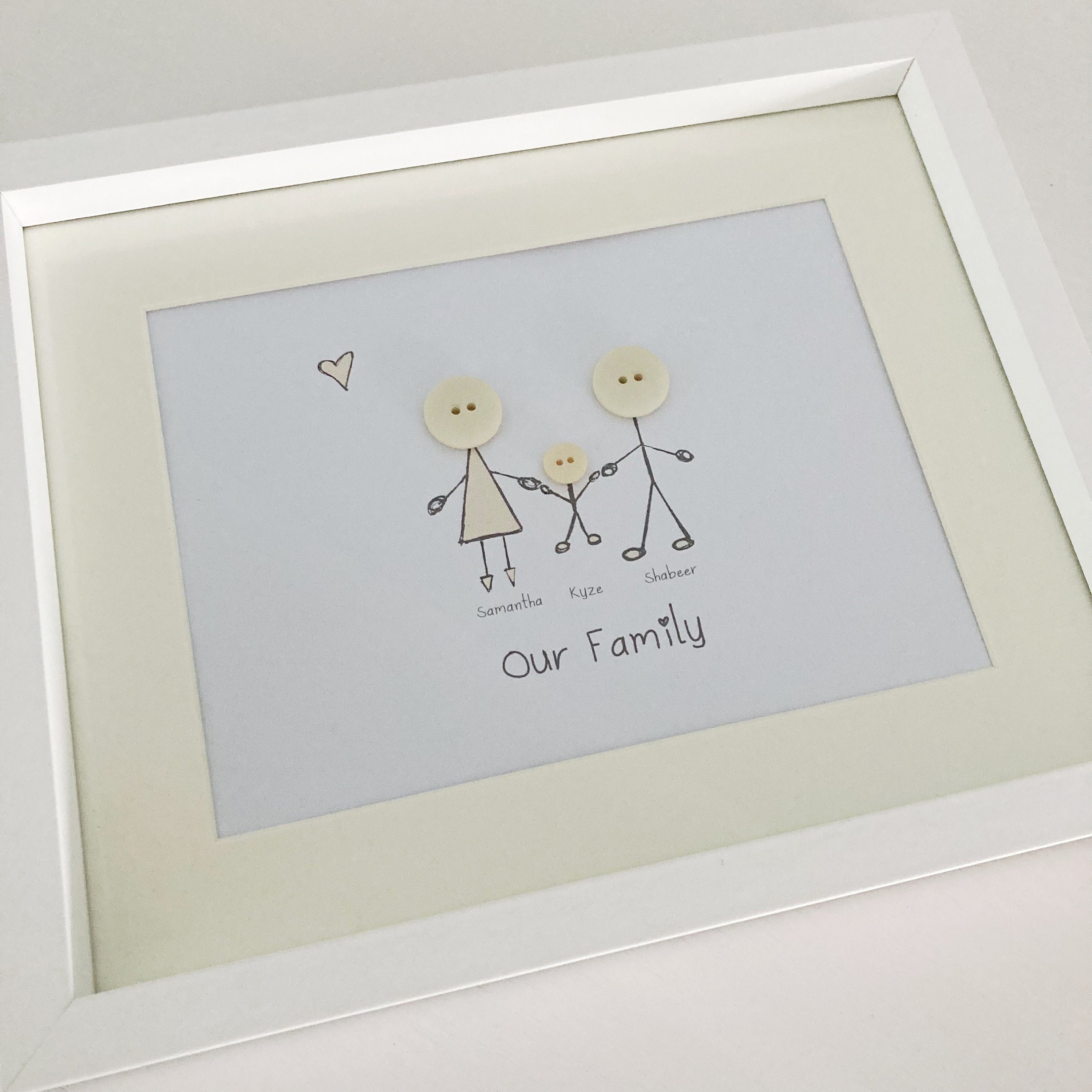 Button Family Frame Button Picture Frame Included - Etsy UK