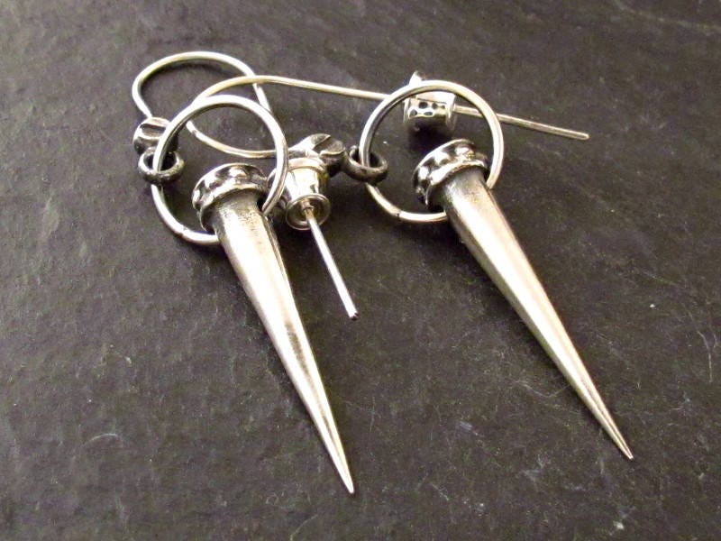 SPIKE EARRINGS PUNK | Etsy