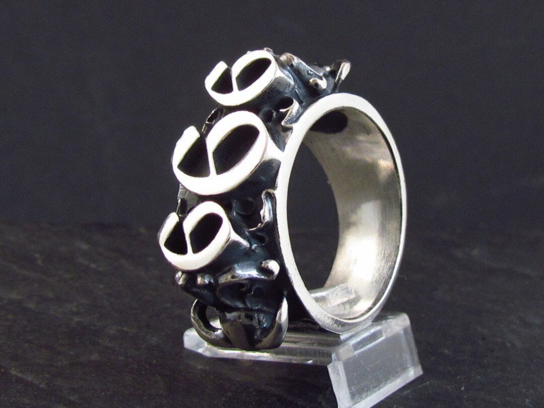 666 RING DEVILS SKULLS - Etsy