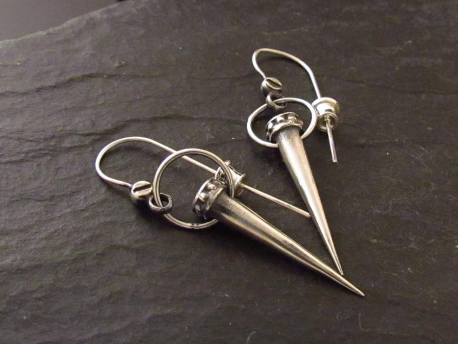 SPIKE EARRINGS PUNK | Etsy