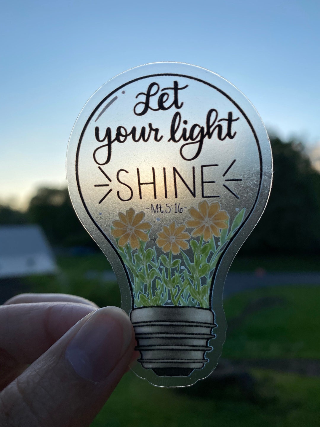 Let Your Light Shine Sticker - Bible Verse Sticker - Etsy