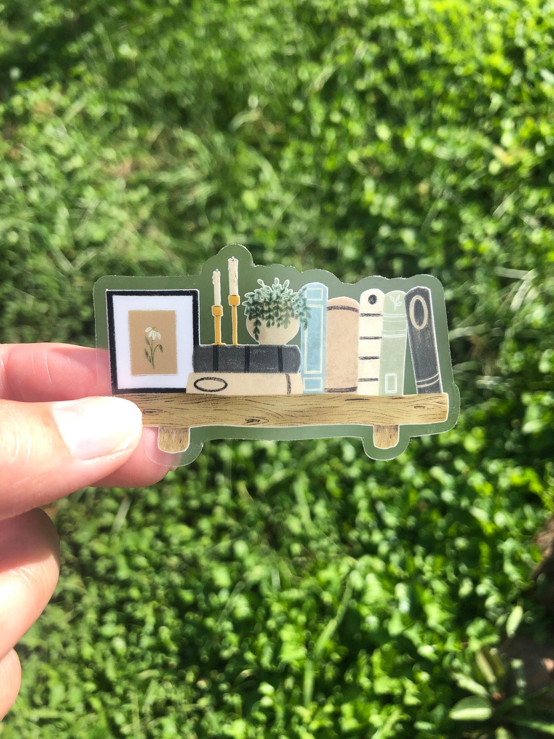 Bookshelf Sticker - Shelf Sticker - Book Sticker - Book Lover Sticker ...